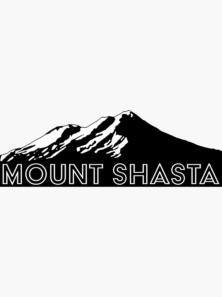 "Mount Shasta Silhouette" Sticker for Sale by BagOfPeaks | Redbubble
