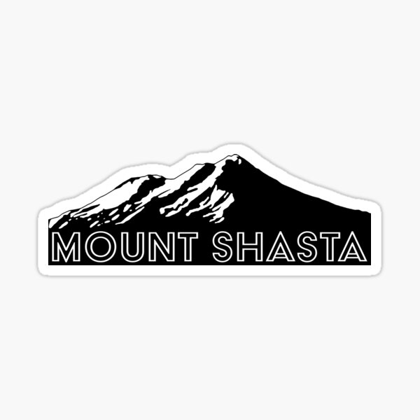 "Mount Shasta Silhouette" Sticker for Sale by BagOfPeaks | Redbubble