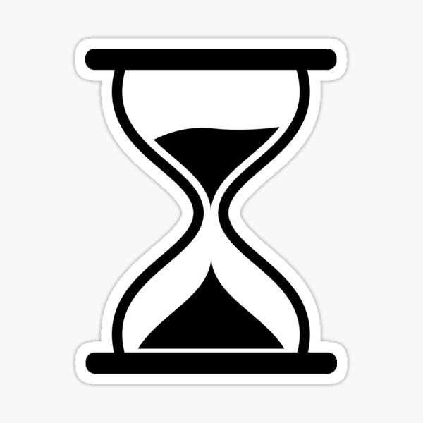 "Hourglass timer icon " Sticker for Sale by clelaettin | Redbubble