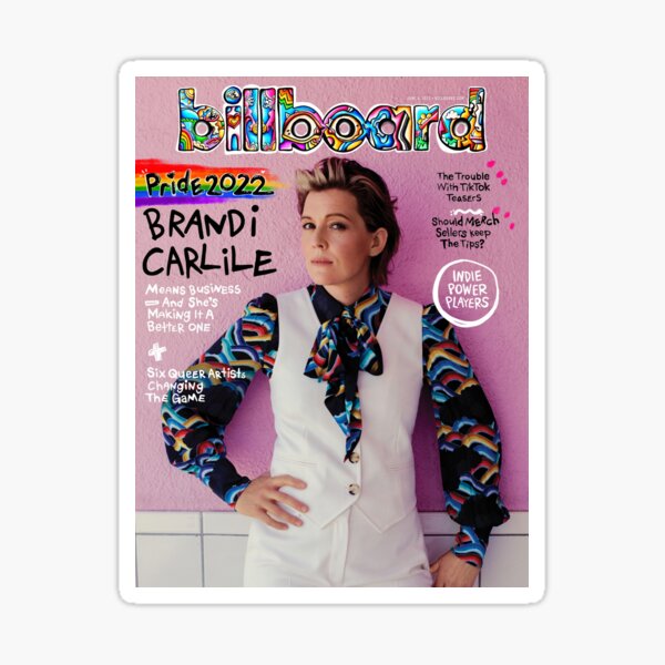 "Billboard Pride 2022 Brandi Music Carlile" Sticker for Sale by ...