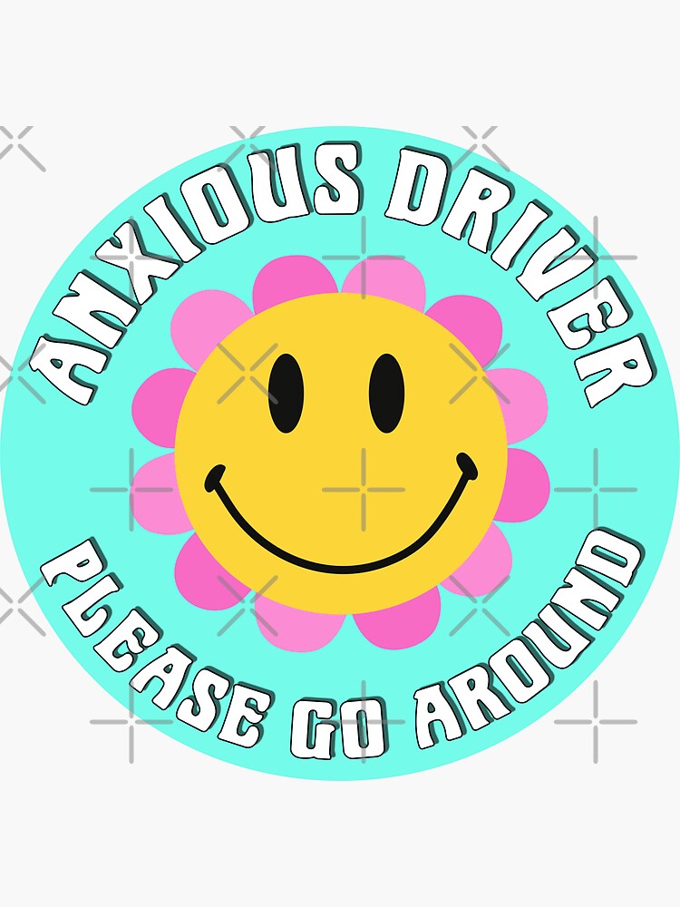 "Anxious driver please go around, nervous driver, hippie car decal ...
