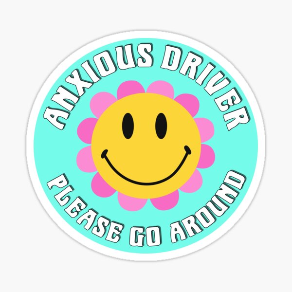"Anxious driver please go around, nervous driver, hippie car decal ...