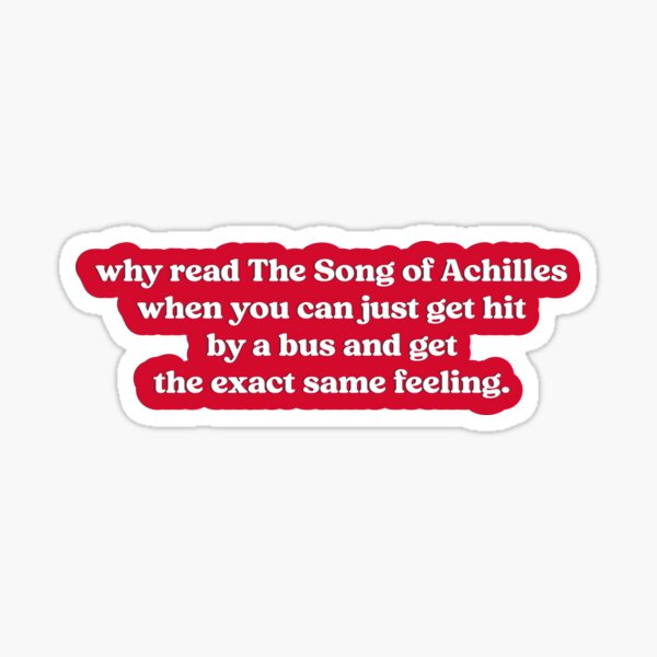 "The Song Of Achilles TSOA" Sticker for Sale by brightnectarine | Redbubble