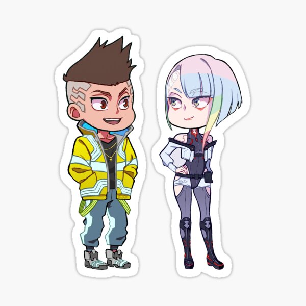 Sticker « Chibi Cyberpunk Edgerunners David et Lucyna », par ...