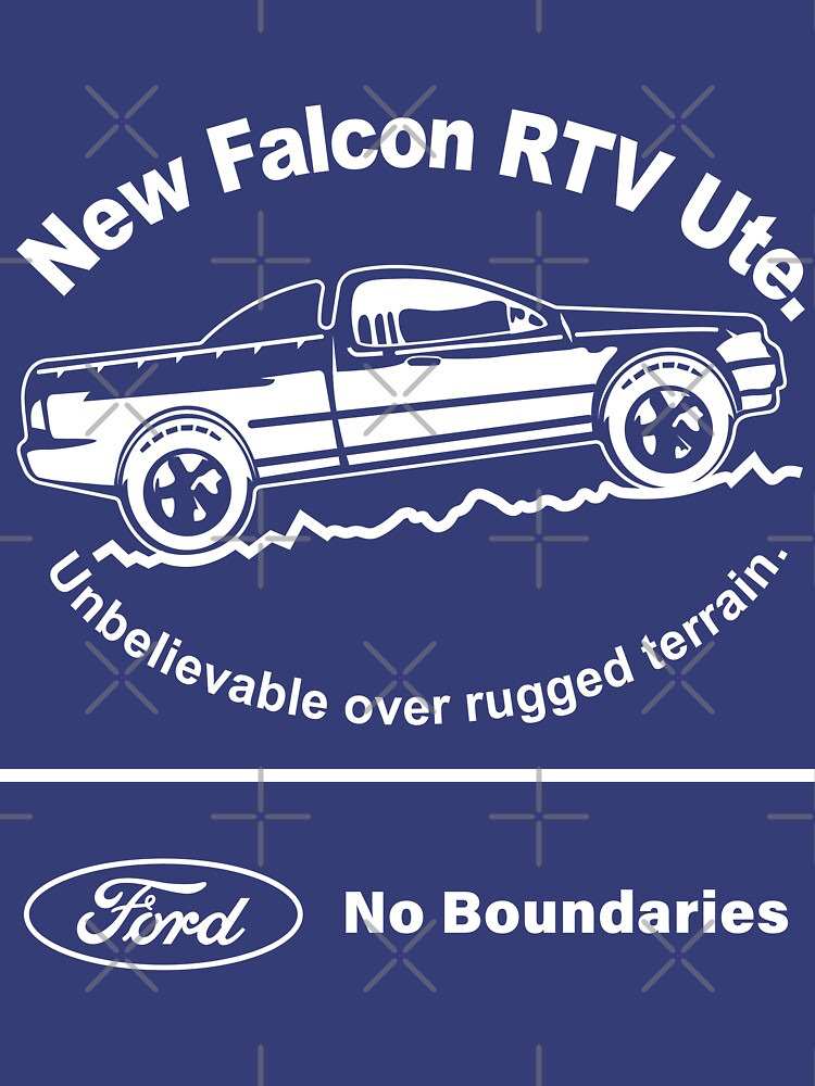 "RTV Ute Ford Falcon White" T-shirt for Sale by missdahill | Redbubble ...
