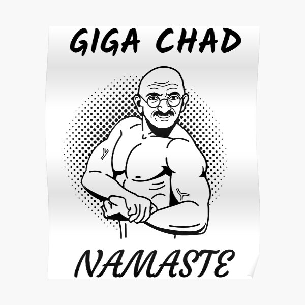 Póster «Cara de Giga Chad, Namaste (Meme de Giga Chad)» de ...