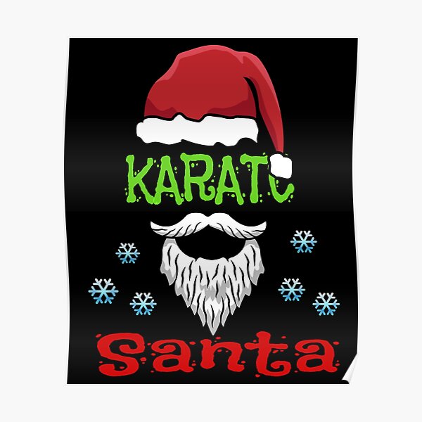 "Funny Karate Santa Christmas Gift- Karate Instructor Design For A ...