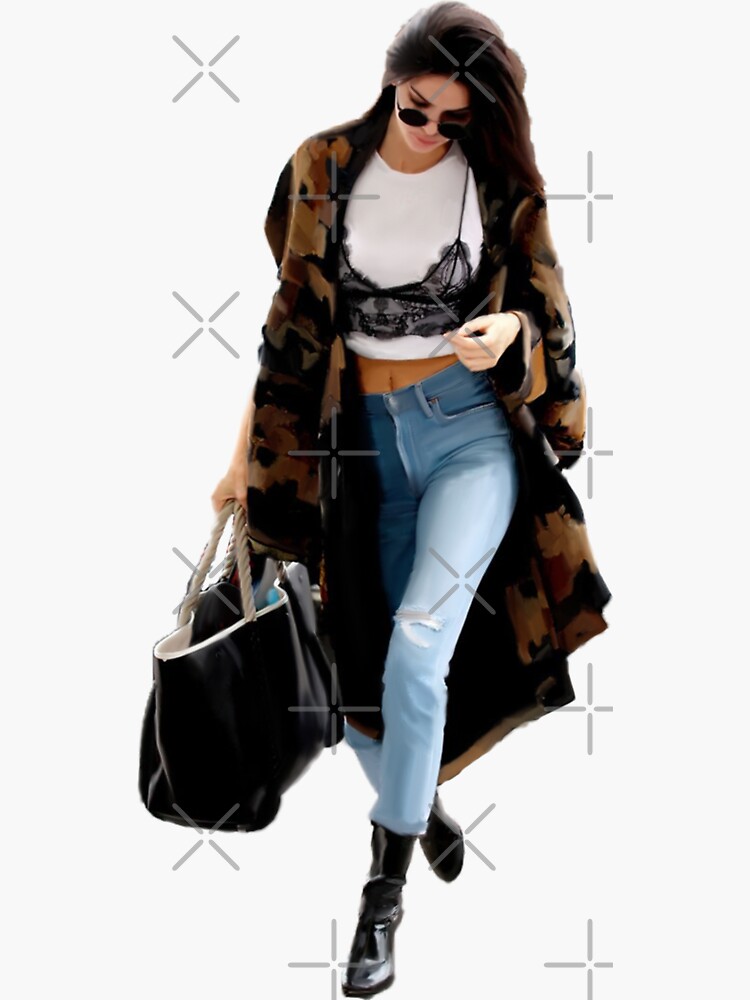 "Kendall Jenner Street Style" Sticker for Sale by artmoonist | Redbubble