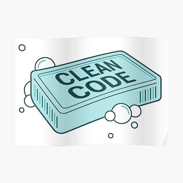 "clean code blue edition" Poster for Sale by yourgeekside | Redbubble