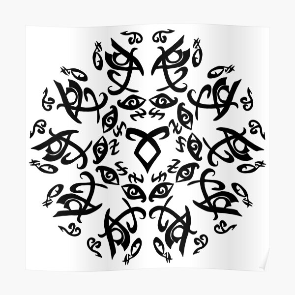 "Rune mandala" Poster for Sale by LittleDemon19 | Redbubble