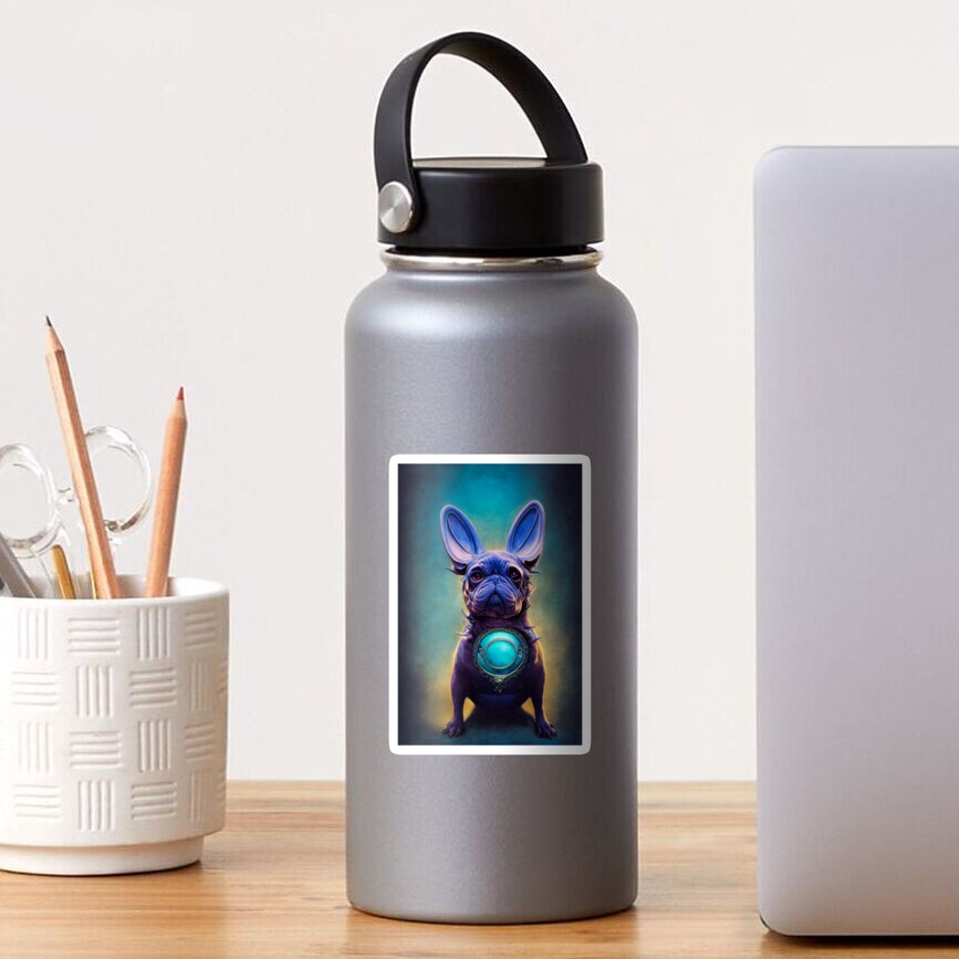"Alien French Bulldog" Sticker for Sale by ladarkepoque | Redbubble