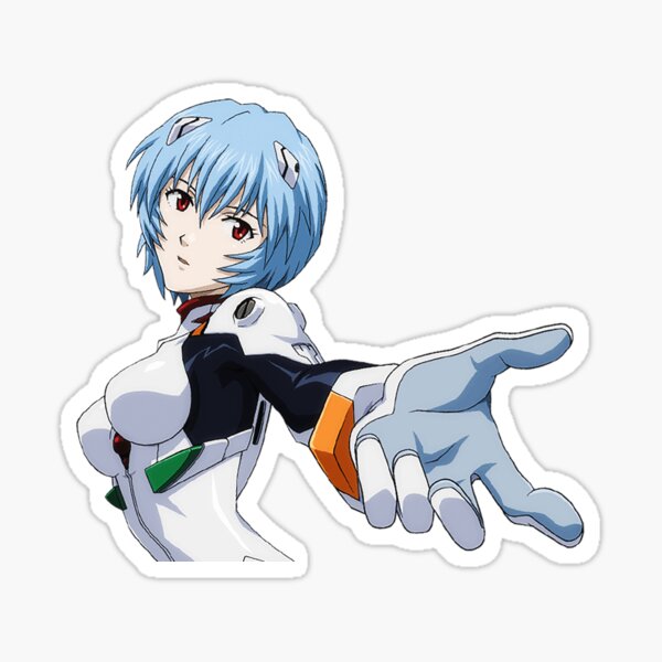 "Rei Ayanami Take My Hand" Sticker for Sale by kawaiicrossing | Redbubble