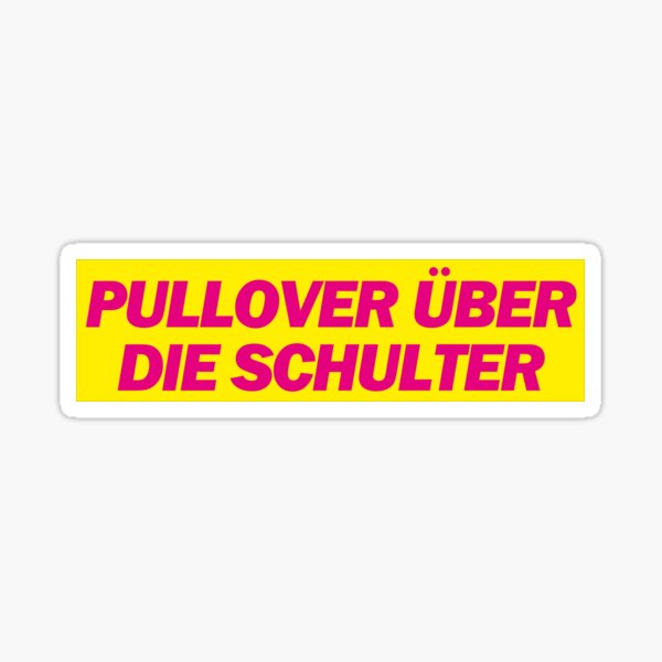 "Pullover über die Schulter - FDP Satire Sticker" Sticker for Sale by ...