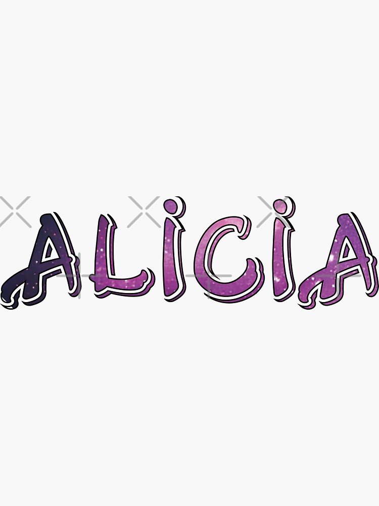 "ALICIA Name II - My name is ALICIA - typography name - Galaxy Vibe ...