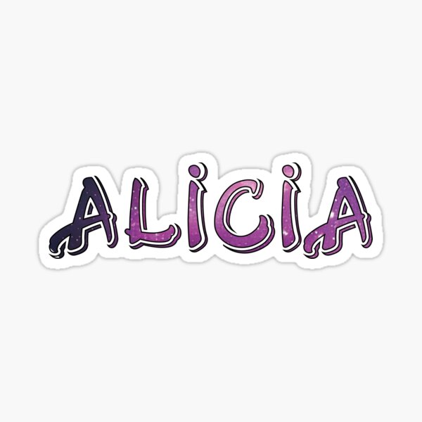 "ALICIA Name II - My name is ALICIA - typography name - Galaxy Vibe ...