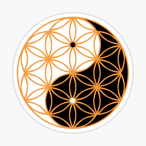 "Yin Yang - Japanese Shippo Kumiko pattern" Sticker for Sale by ...