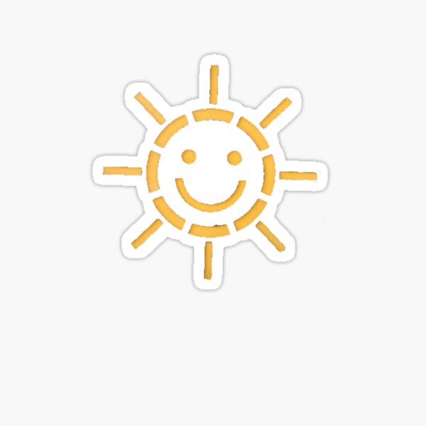 "Smiley Face Sun" Sticker for Sale by Lindsey-Gordon | Redbubble