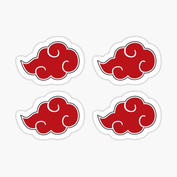 "Red Anime Cloud Decal Pack" Sticker for Sale by kawaiicrossing | Redbubble
