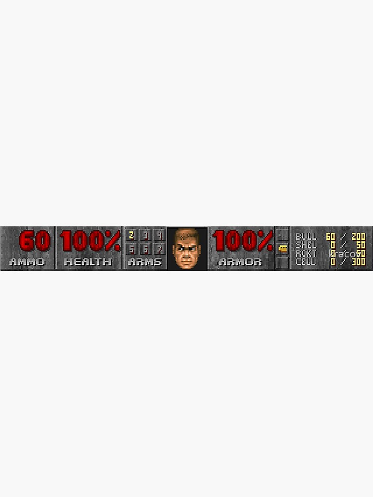 "Doom health bar" Sticker for Sale by kracov | Redbubble