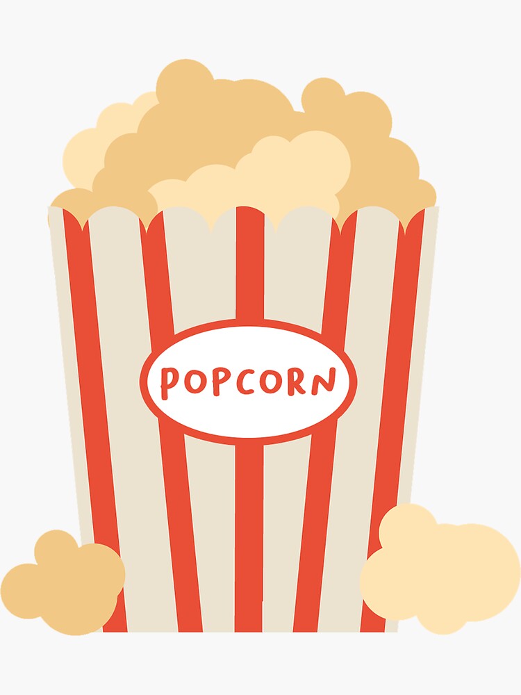 "Popcorn Sticker" Sticker for Sale by nam-namira | Redbubble