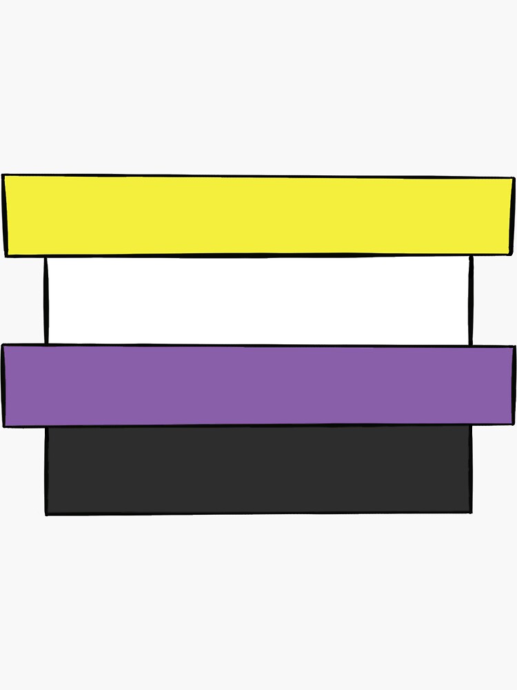"Non-Binary Pride Flag Book Stack" Sticker for Sale by Maireadv | Redbubble