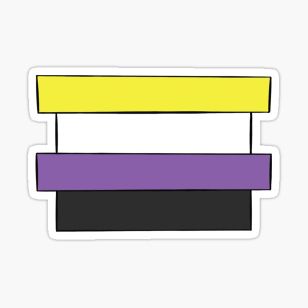 "Non-Binary Pride Flag Book Stack" Sticker for Sale by Maireadv | Redbubble