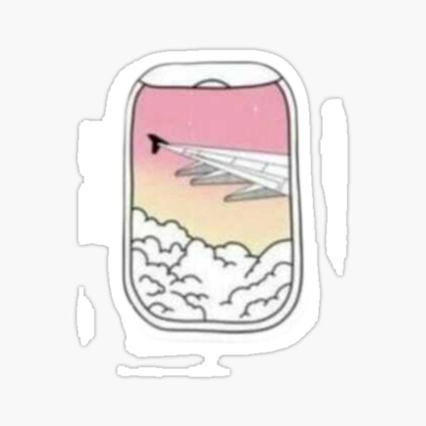 "Pink World Airplane Window View / Pink Collection" Sticker for Sale by ...