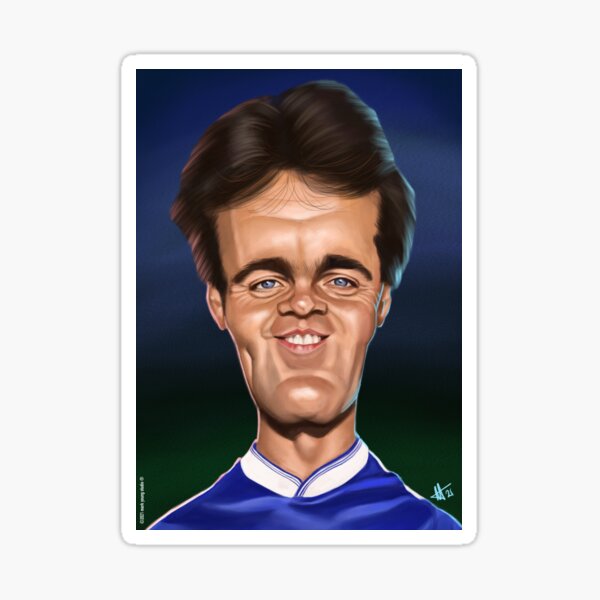 "Glasgow Rangers David Cooper Caricature" Sticker for Sale by ...