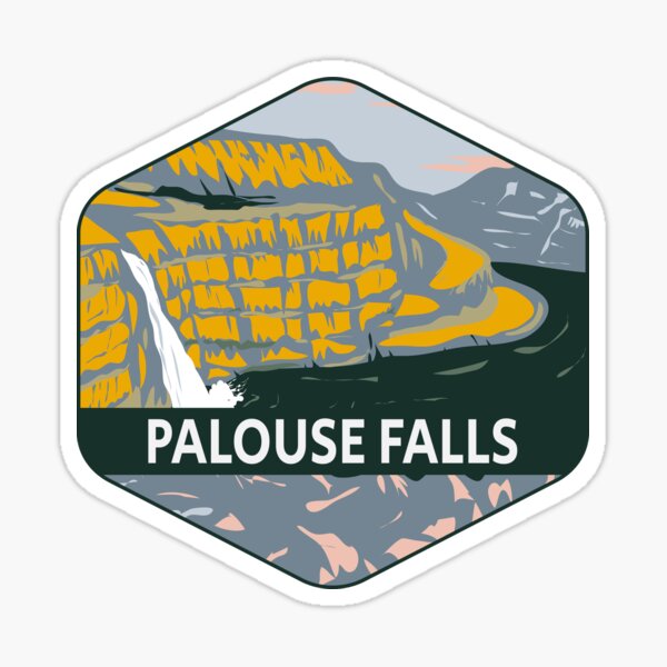 "Palouse Falls Washington Souvenir" Sticker for Sale by Home-Spirit ...