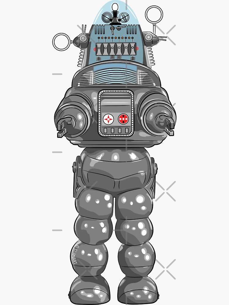"Robbie the Robot" Sticker for Sale by slwnart | Redbubble