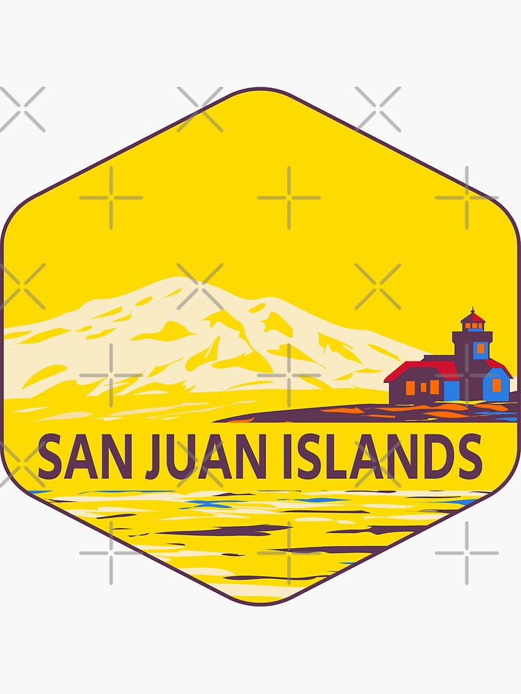 "San Juan Islands Archipelago Washington Souvenir" Sticker for Sale by ...