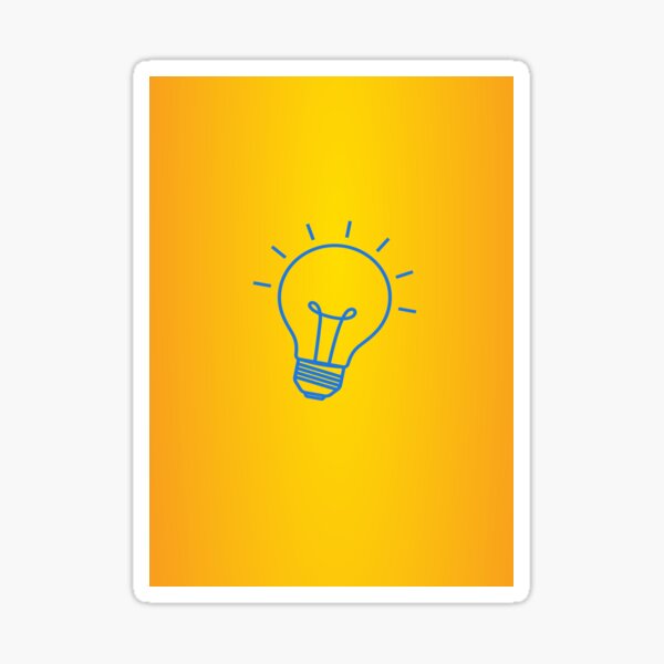 "light bulb idea " Sticker for Sale by wa2022 | Redbubble