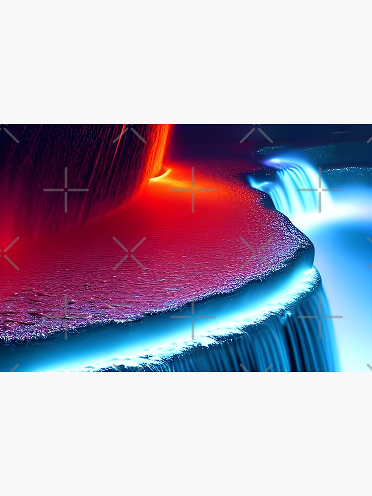 "Waterfall of Lava, Ai Generated Art " Sticker for Sale by GeminiSq ...