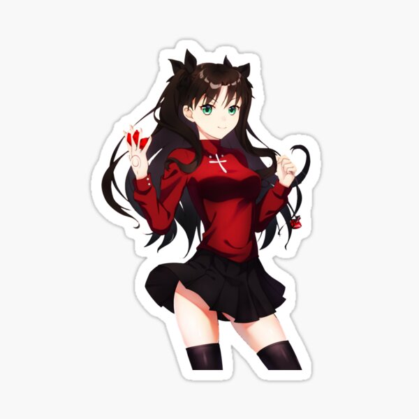 "Men Women Japanese Rin Visual Tohsaka Novels Funny Men Fan" Sticker ...