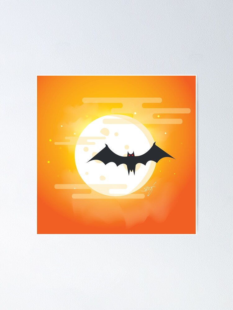 "Halloween Bat" Poster for Sale by SO-MANY-FORMS | Redbubble