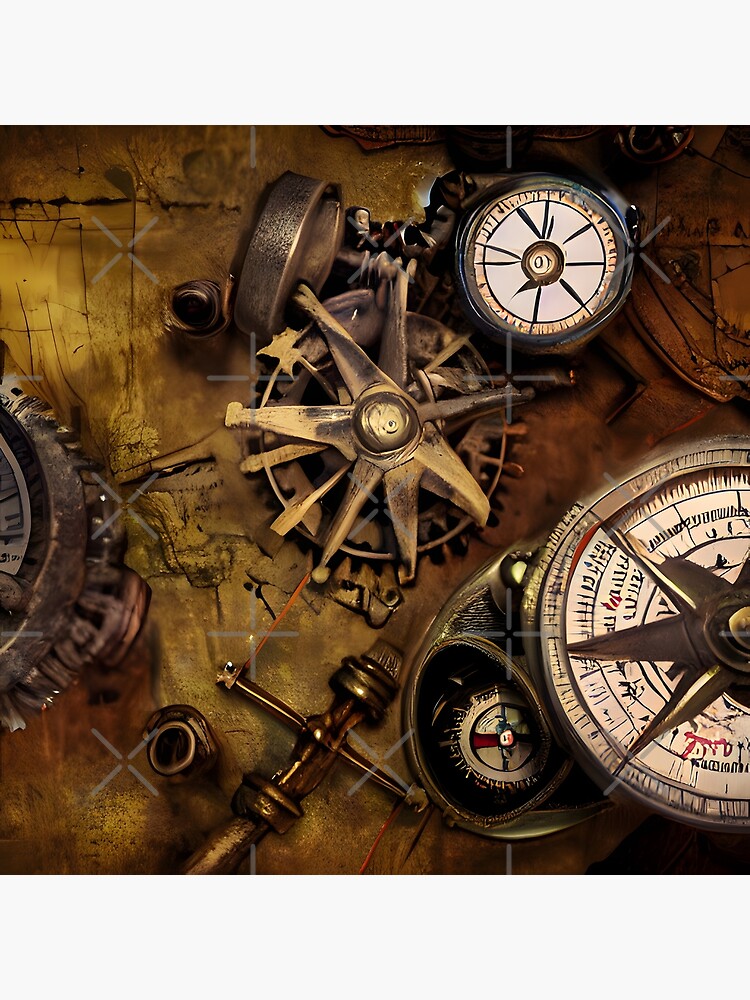 Steampunk Compass Map