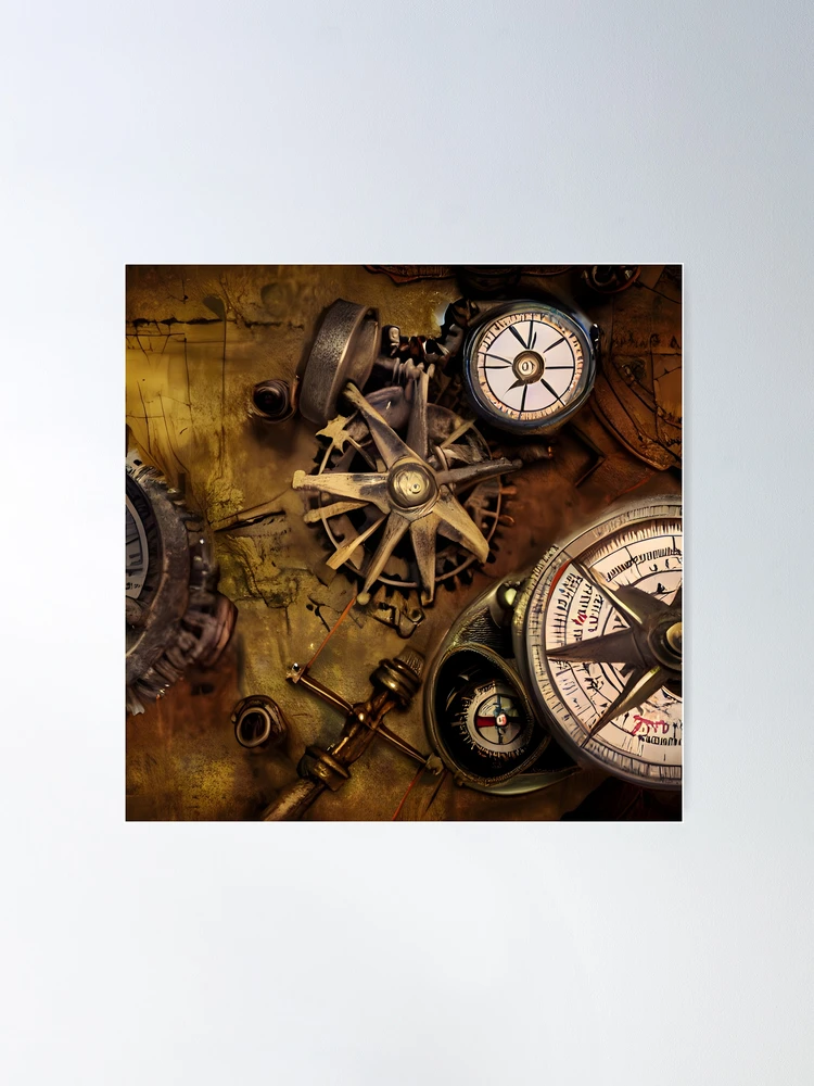 Steampunk Compass Map