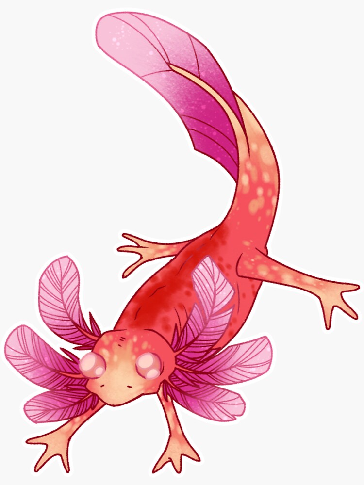 "Fire Lily (Lesbian) - Discreet Pride Axolotls" Sticker for Sale by ...