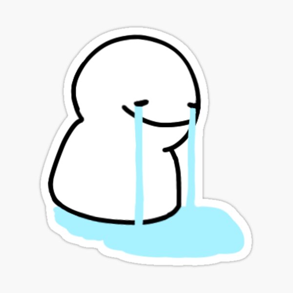 "Dream blob crying" Sticker for Sale by eggislost | Redbubble