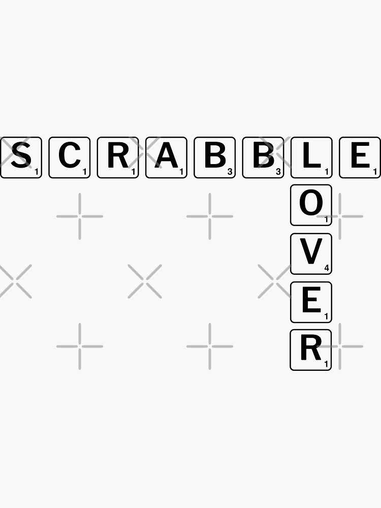 "SCRABBLE LOVER" Sticker for Sale by DomGDesign | Redbubble