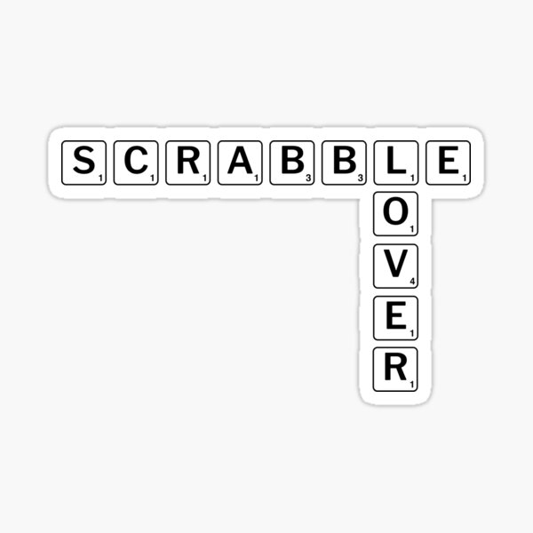 "SCRABBLE LOVER" Sticker for Sale by DomGDesign | Redbubble