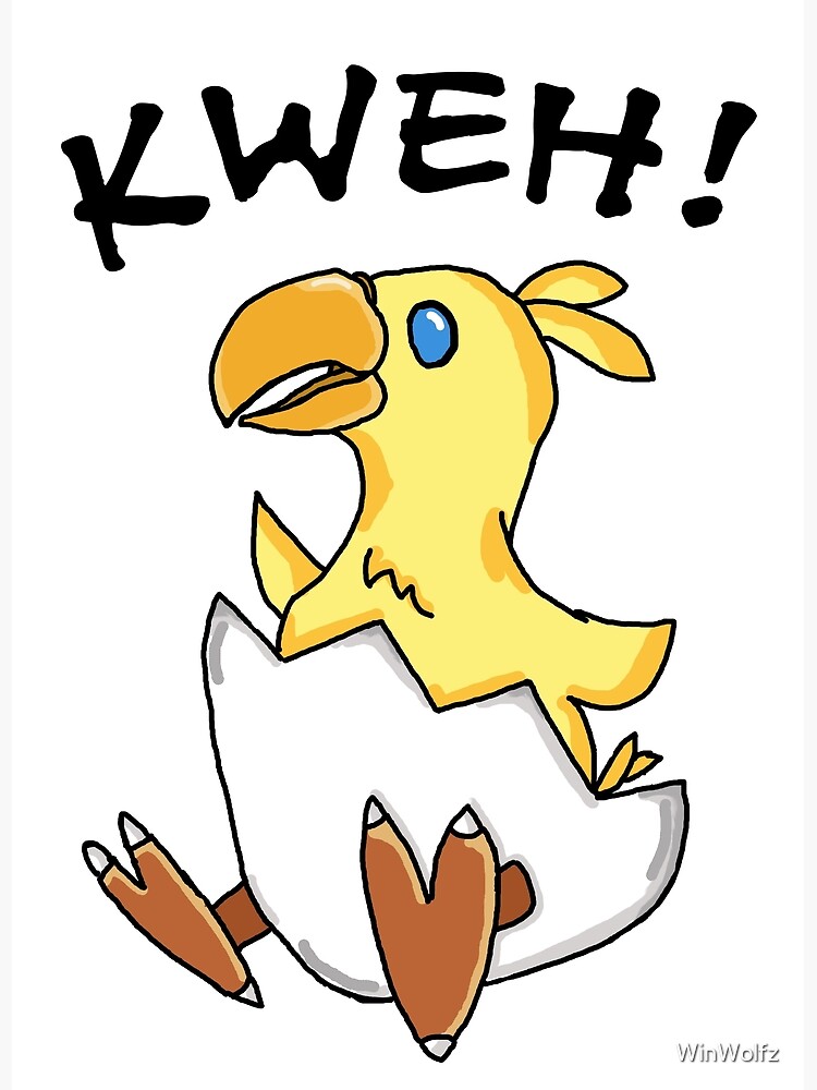 "Cute Chocobo Hatchling" Poster by WinWolfz | Redbubble