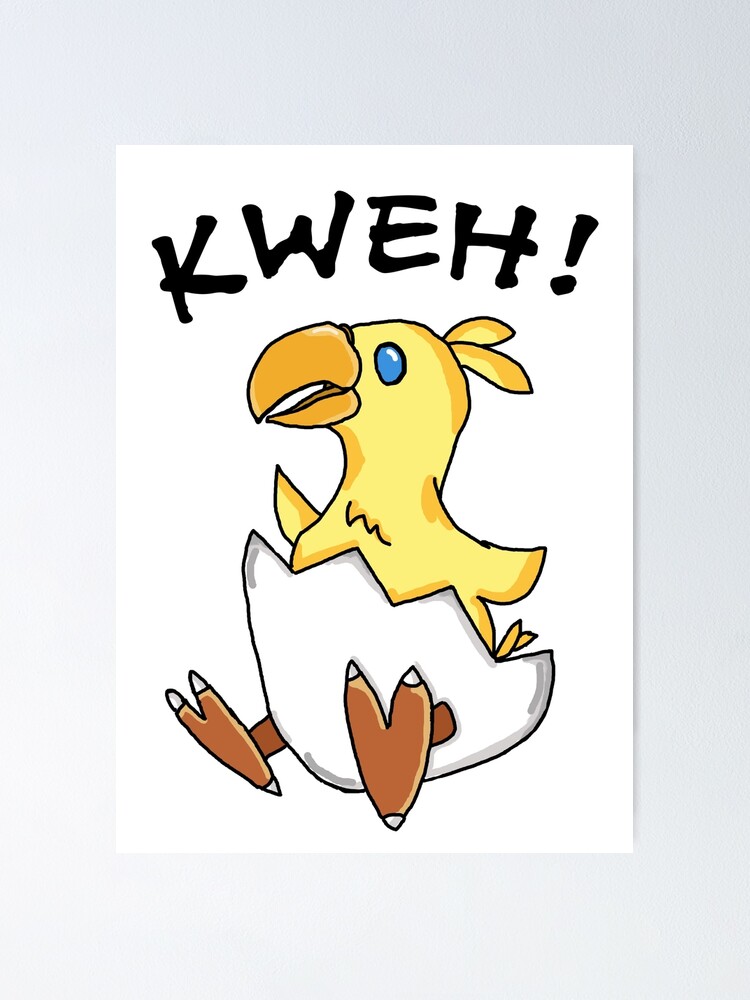 "Cute Chocobo Hatchling" Poster by WinWolfz | Redbubble