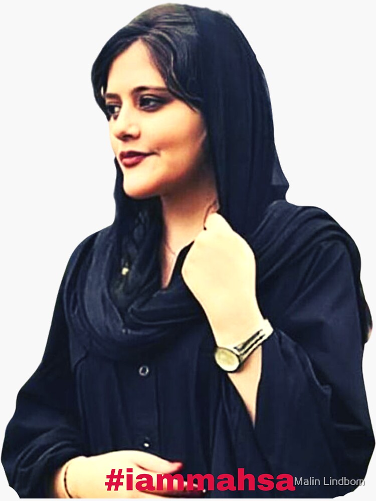 "Mahsa Amini" Sticker for Sale by MalinLindbom | Redbubble