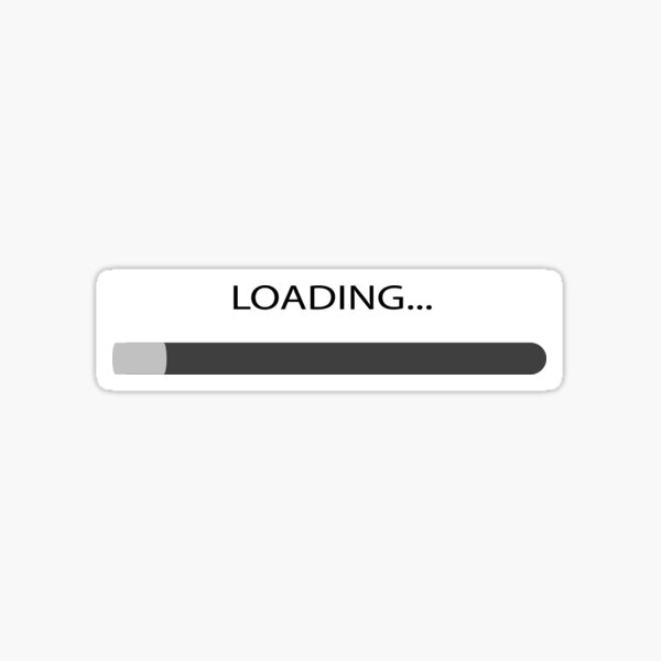 "Loading 10%" Sticker for Sale by wa2022 | Redbubble