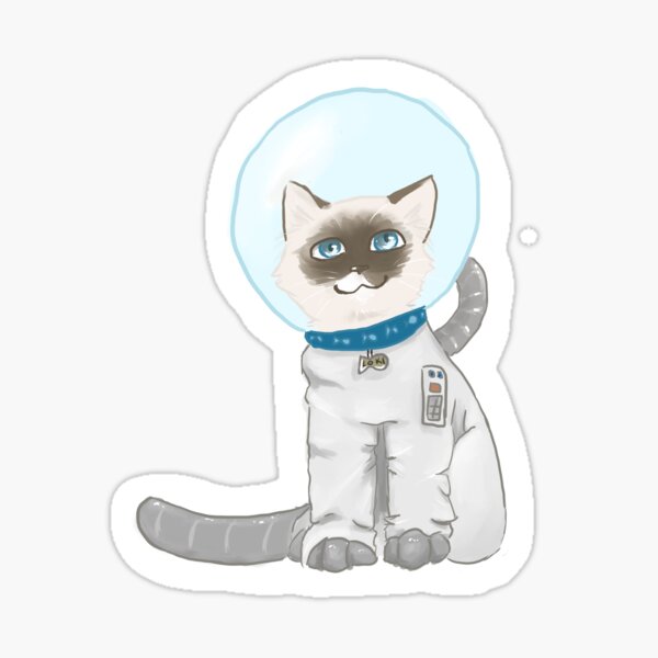 "Space Kitty" Sticker for Sale by WaffleCatz | Redbubble