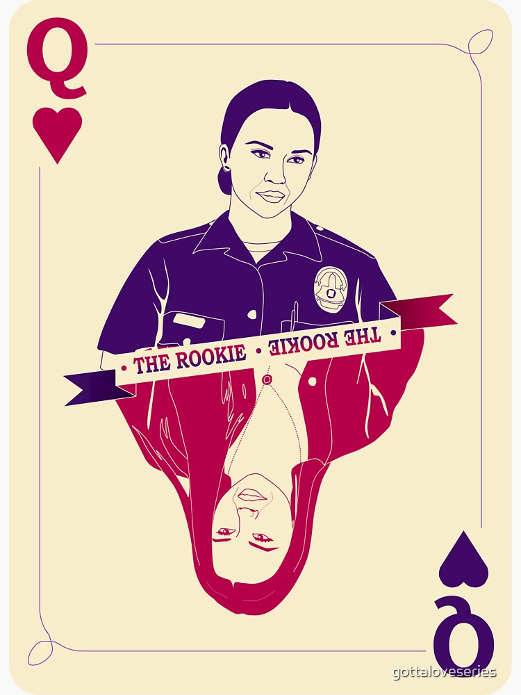 "Lucy / Juicy / Sava - Queen Playing Card | The Rookie" Sticker for ...