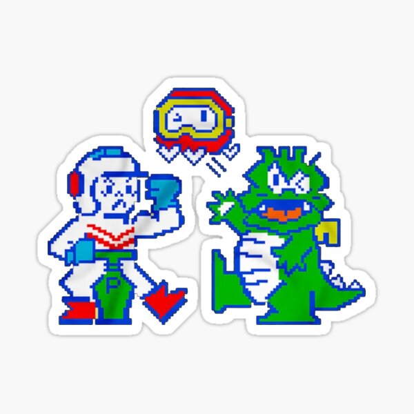 "Dig Dug" Sticker for Sale by randemikia | Redbubble