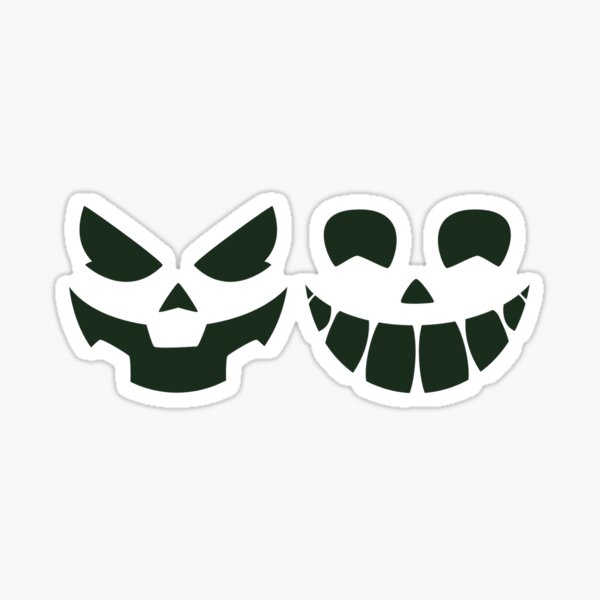 "halloween scary evil pumpkin funny pumpkin face" Sticker for Sale by ...