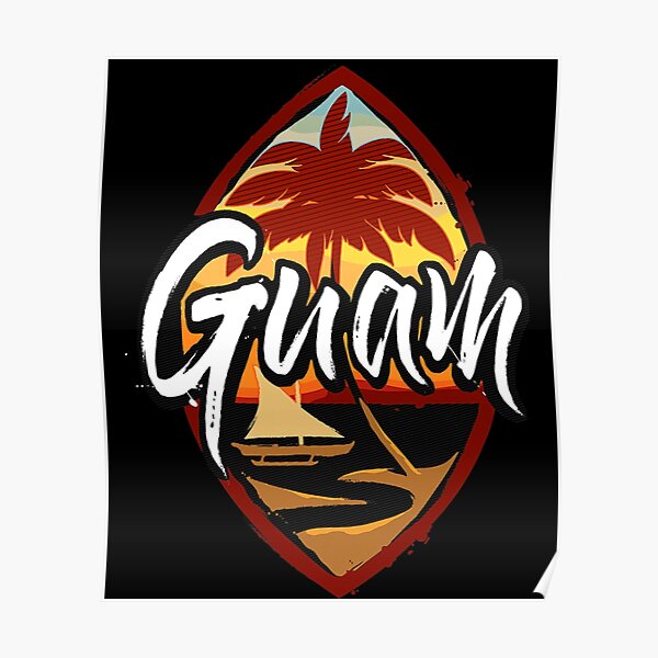 "Guam Seal Sunset 671 Guamanian Chamorro" Poster for Sale by ...